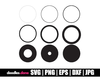 Circles, Layered Circle Frames Svg, File for Cricut & Silhouette Files ...