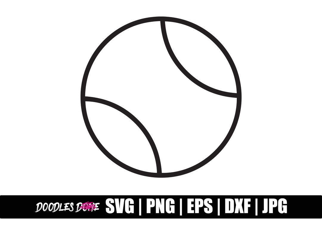 Tennis Ball Clipart Black And White