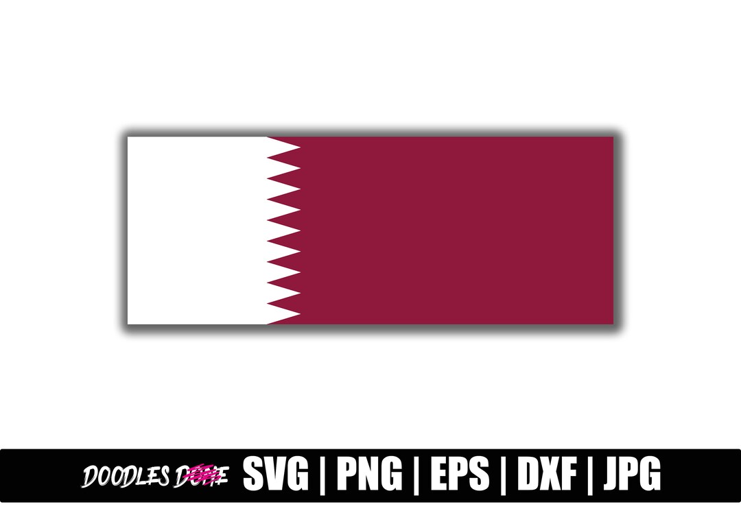 Qatar Flag Svg, Png, Eps, Dxf, Jpg Files, Clip Art, Vector, Cricut, Cut ...