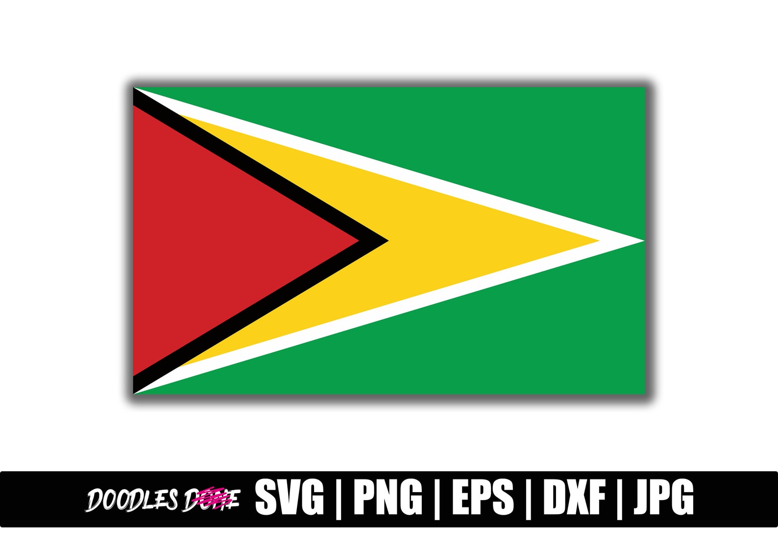 Guyana Flag Svg, Png, Eps, Dxf, Jpg Files, Clip Art, Vector, Cricut ...