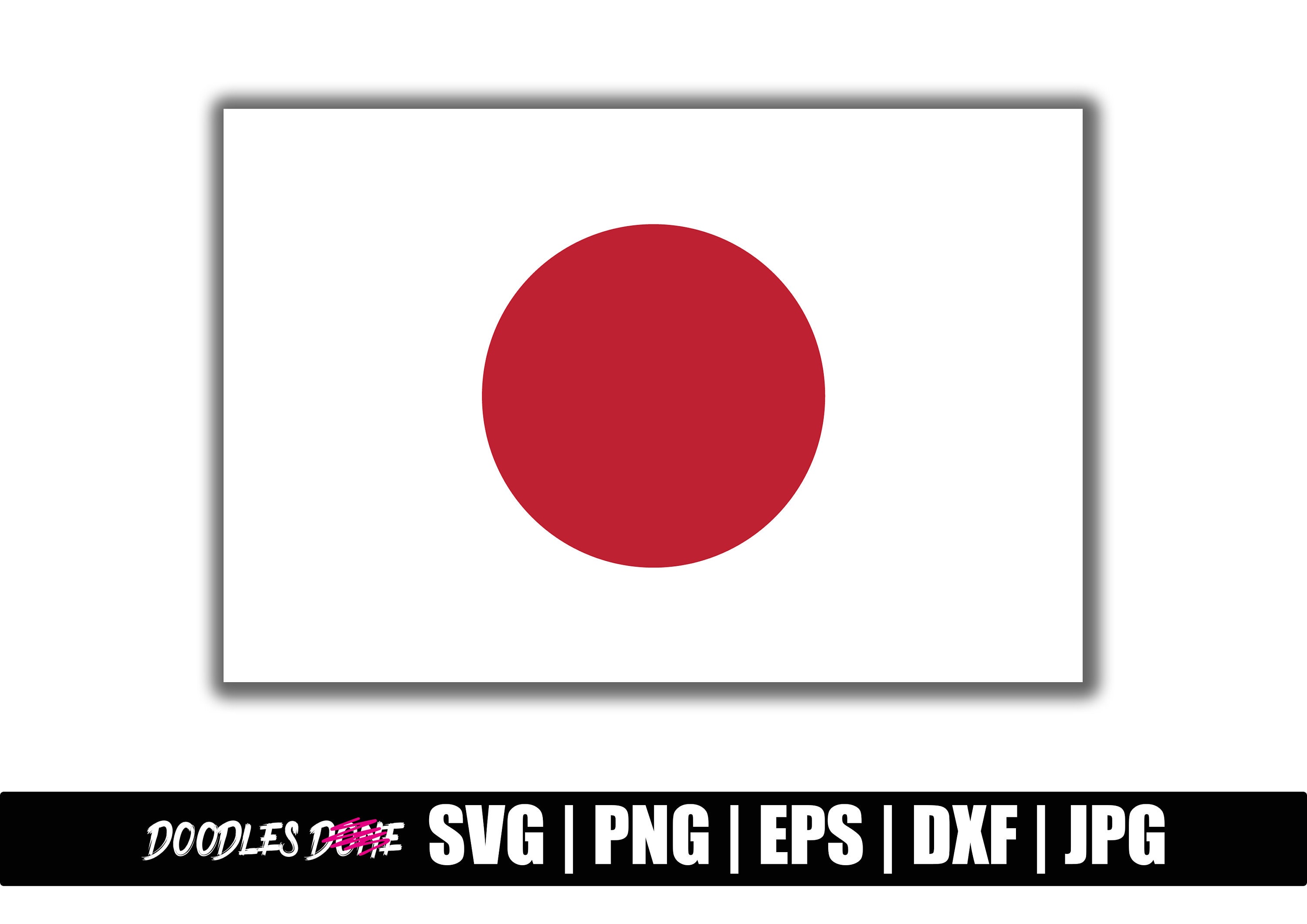 Japan Flag Svg, Png, Eps, Dxf, Jpg Files, Clip Art, Vector, Cricut, Cut ...