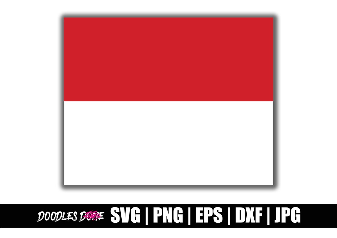 Monaco Flag Svg, Png, Eps, Dxf, Jpg Files, Clip Art, Vector, Cricut ...