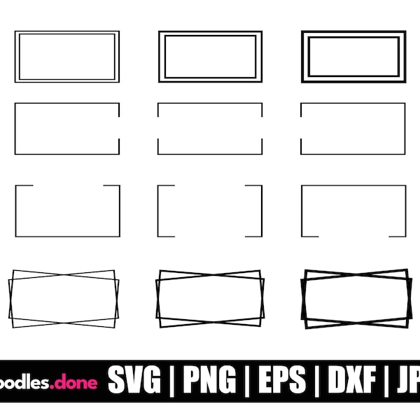Rectangle Frame Svg - Etsy