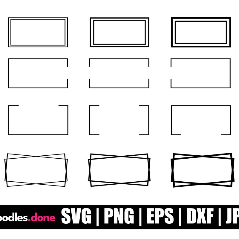 Rectangle Frame Svg - Etsy
