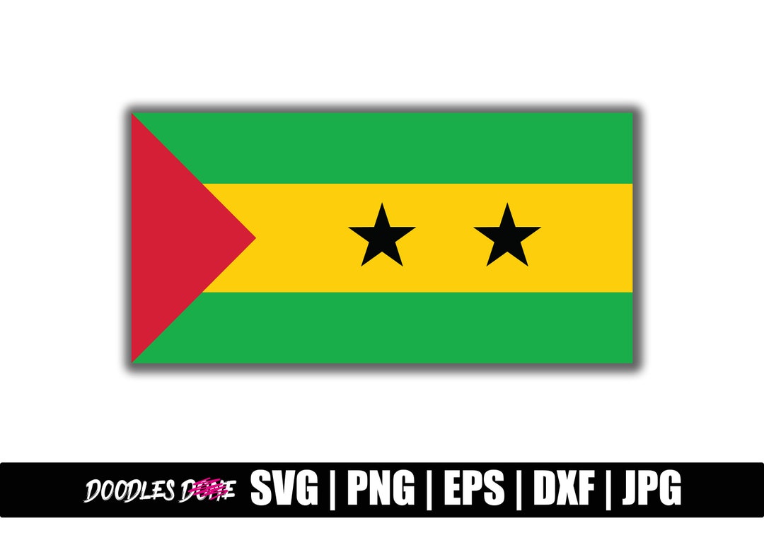 Sao Tome and Principe Flag Svg, Png, Eps, Dxf, Jpg Files, Clip Art ...