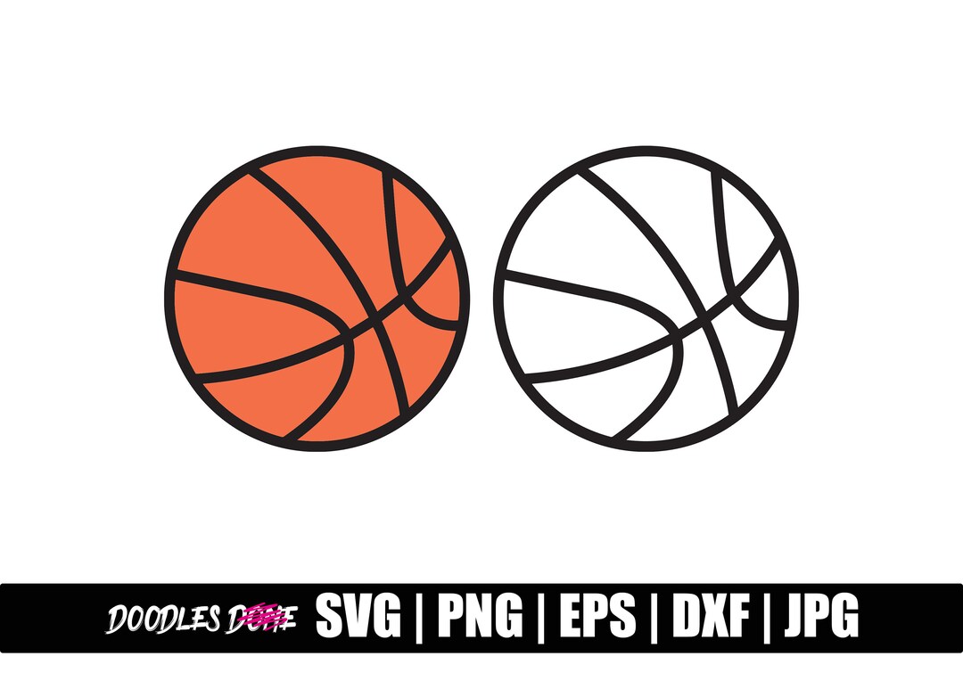 Basketball SVG Files, Basketball Outline SVG, Basketball Cut Files ...