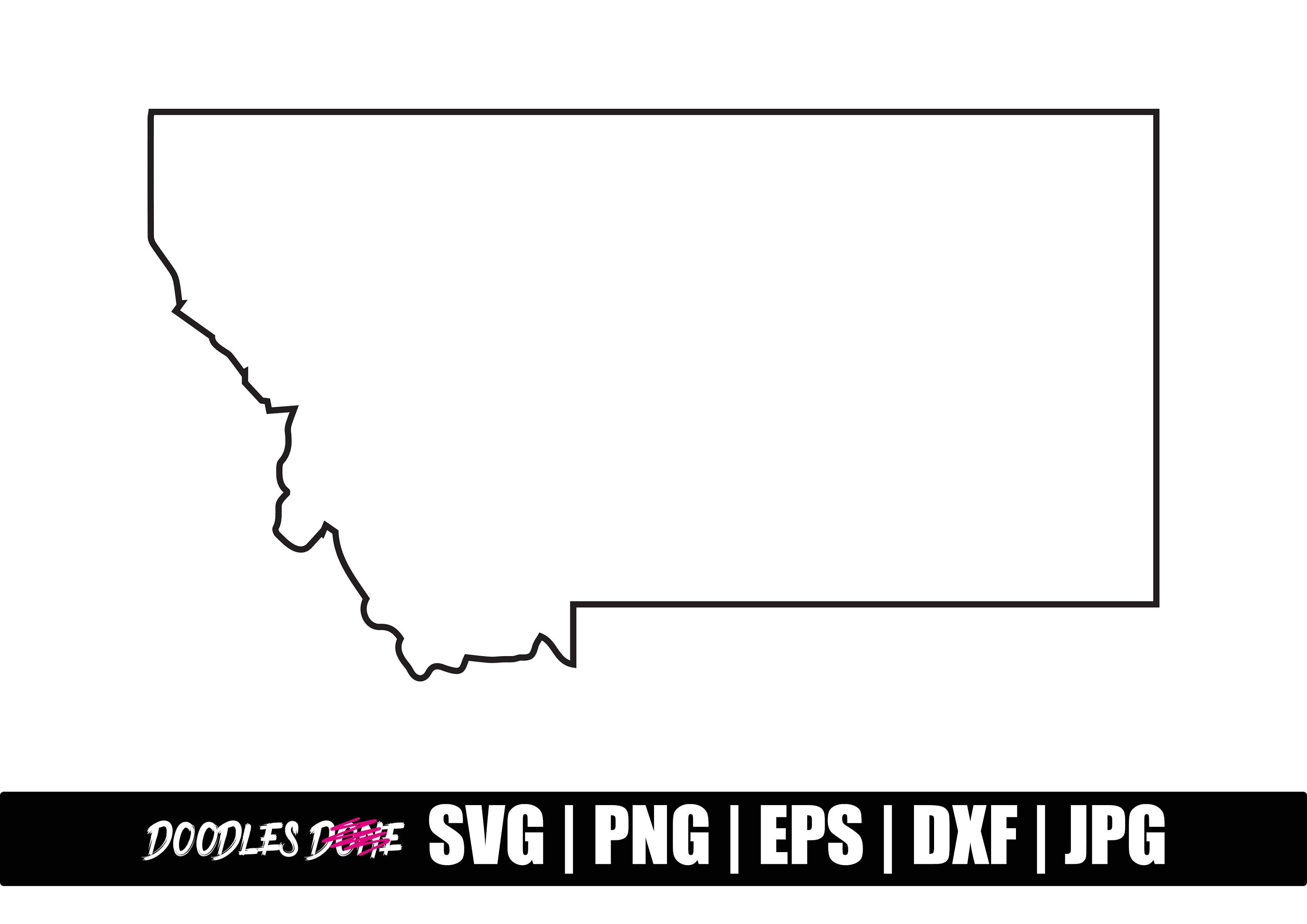 Montana Outline SVG | Montana Outline PNG | Montana Outline Clip Art ...