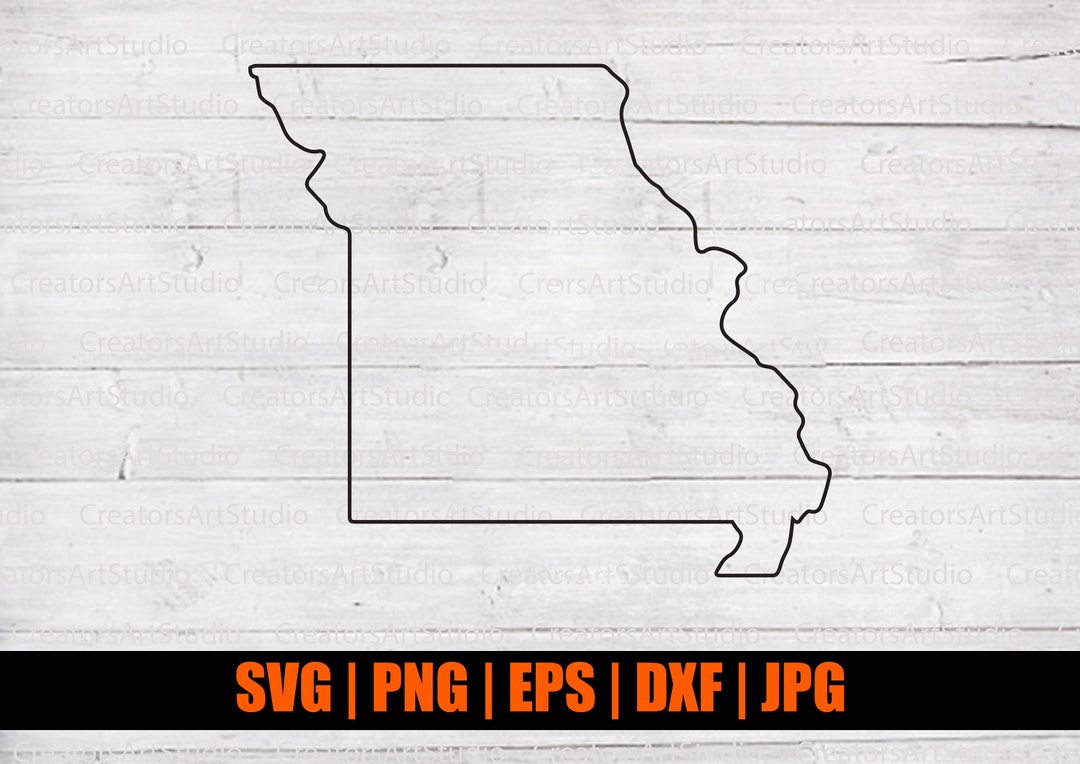 Missouri Outline Svg Png Eps Dxf Jpg Files Clip Art - Etsy