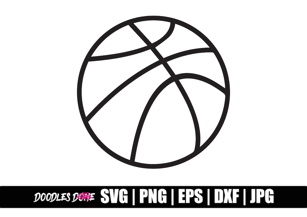 Basketball SVG, Basketball Outline, Cut Files Basketball, Basketball ...