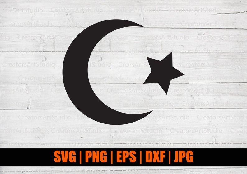 Crescent Moon Svg Png Eps Dxf Jpg Files Clip Art Vector - Etsy