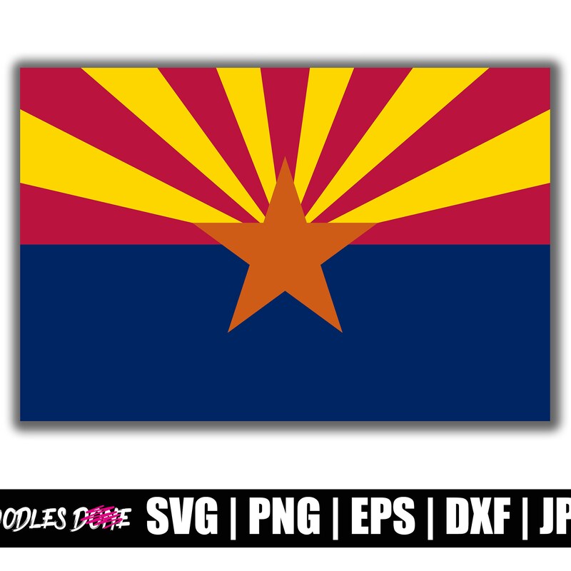 Arizona State Flag Svg - Etsy