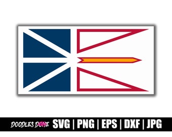 Flag of Newfoundland and Labrador Svg Eps Dxf Png Pdf - Etsy