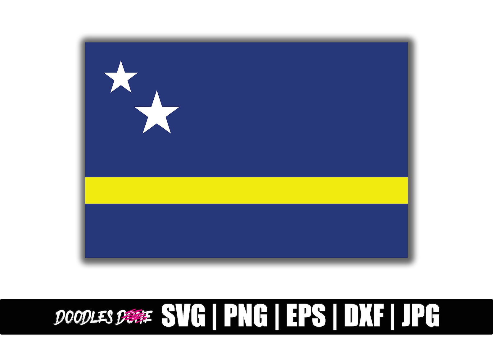 Curacao Flag Svg, Png, Eps, Dxf, Jpg Files, Clip Art, Vector, Cricut ...