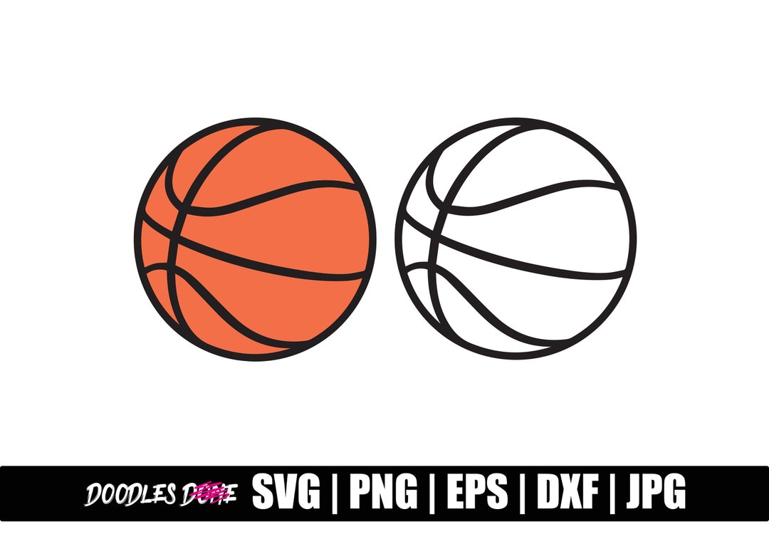 Basketball SVG Files, Basketball Outline SVG, Basketball Cut Files ...