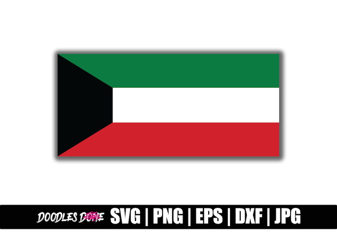 Kuwait Flag Svg, Png, Eps, Dxf, Jpg Files, Clip Art, Vector, Cricut ...