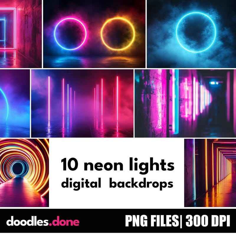 Neon Backdrop Png - Etsy UK