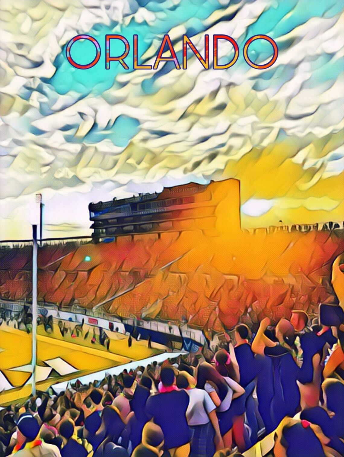 Abstract Orlando UCF Stadium - Etsy