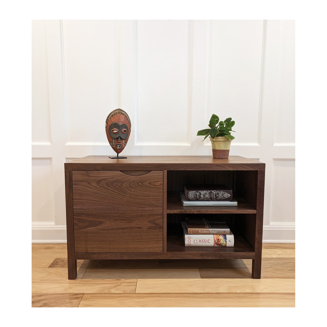 Solid Walnut Media Console - Etsy