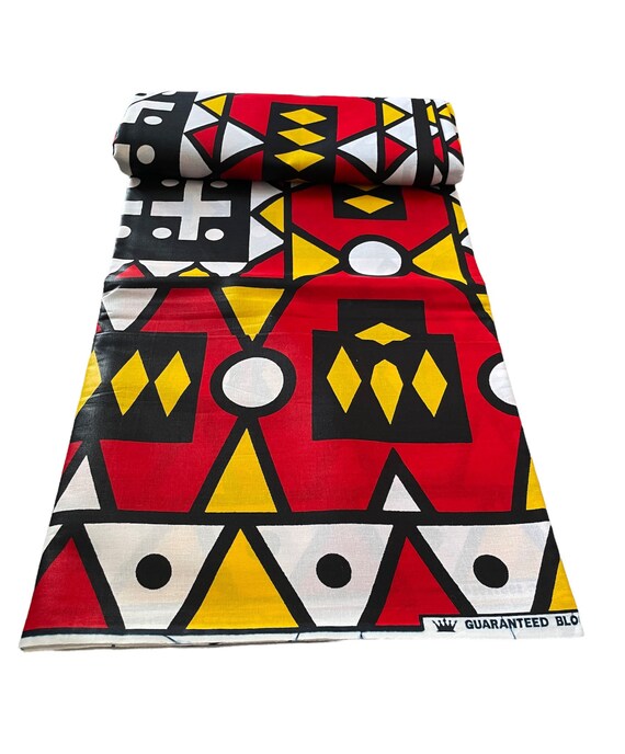 Red African Print Fabricvibrant Solid Color/ Sold by Yard/ - Etsy