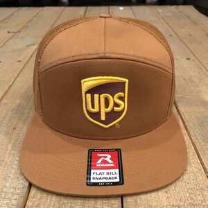 Richardson ® UPS 3D Embroidered 7 Panel Trucker Cap / Caramel Cap - Etsy
