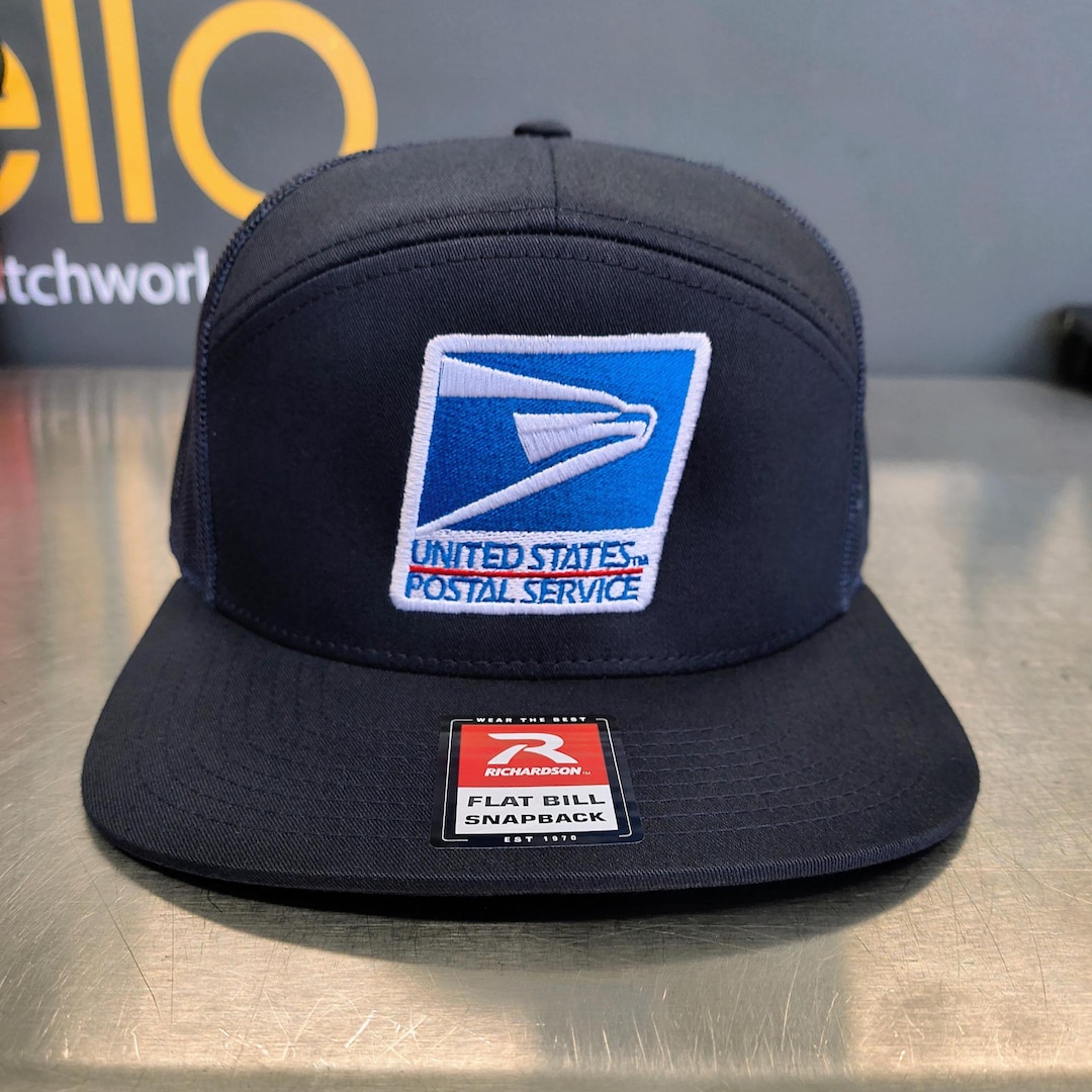 USPS Embroidered Trucker Cap – Richardson® 7-panel Navy Hat - Etsy