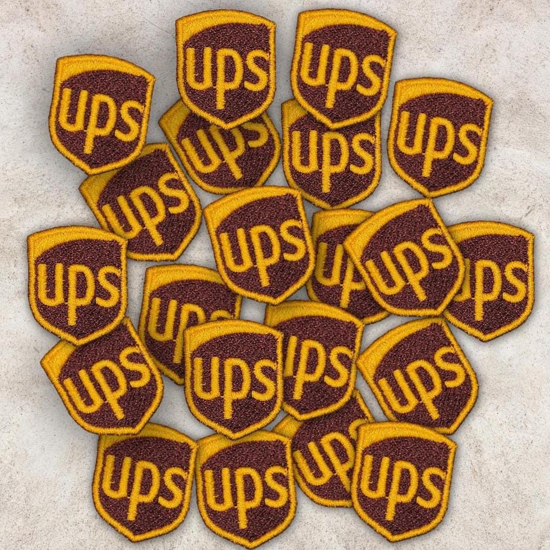 UPS Small Iron-on Logo Patches for Socks (sold in Pairs) – Flat ...