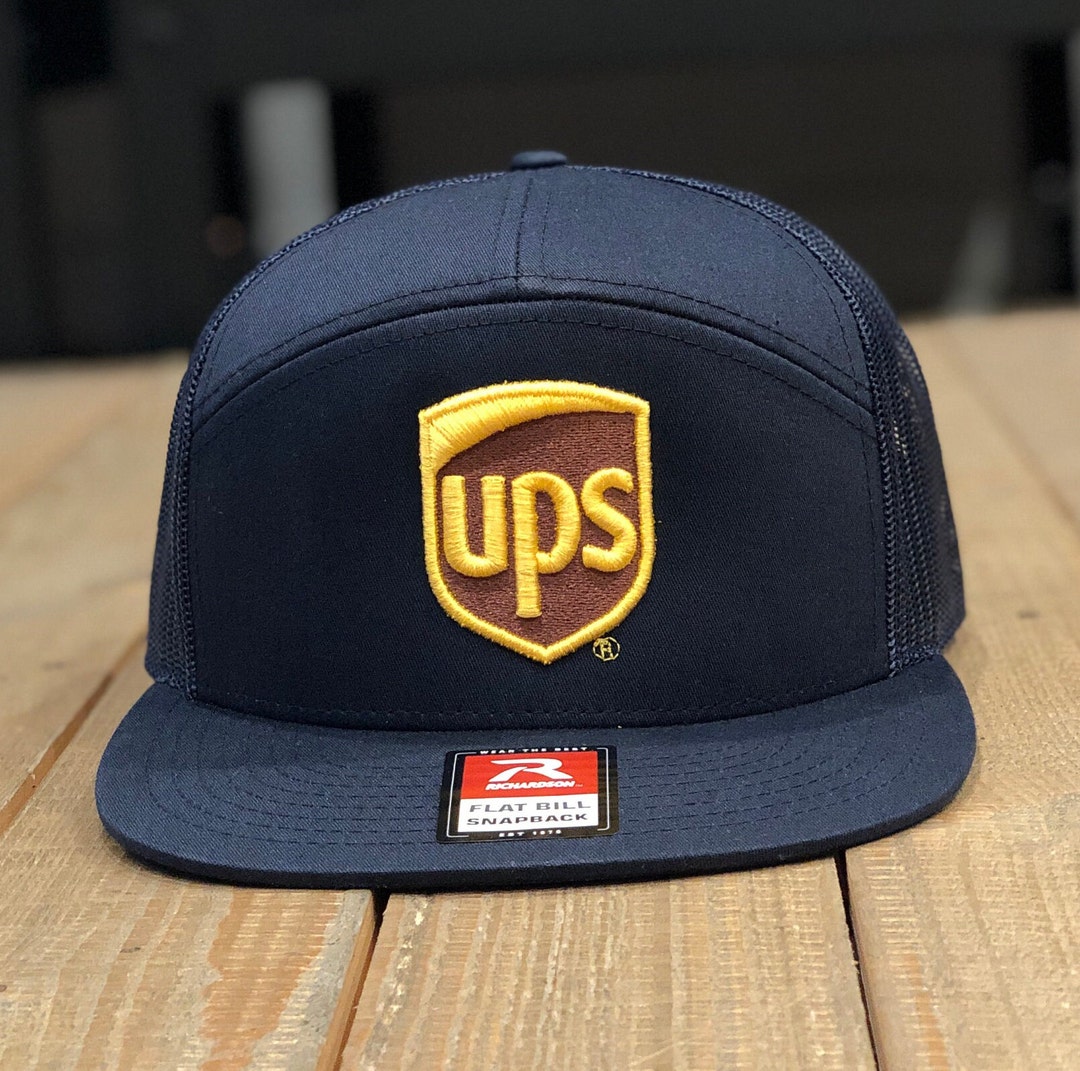 Richardson® Navy UPS 3D Embroidered 7 Panel Trucker Cap / UPS Mechanic ...