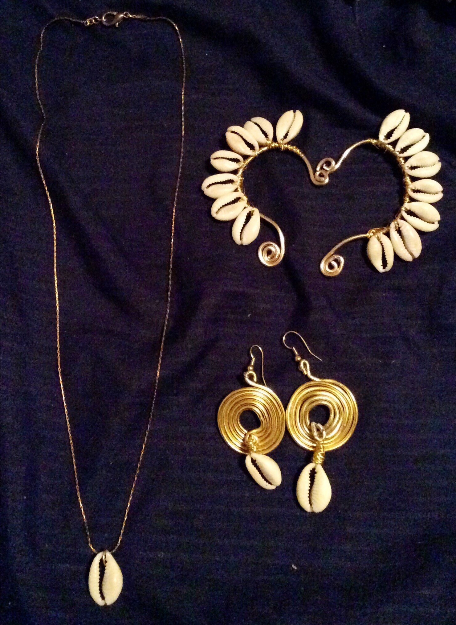 Gold Cowrie Shell Set - Etsy