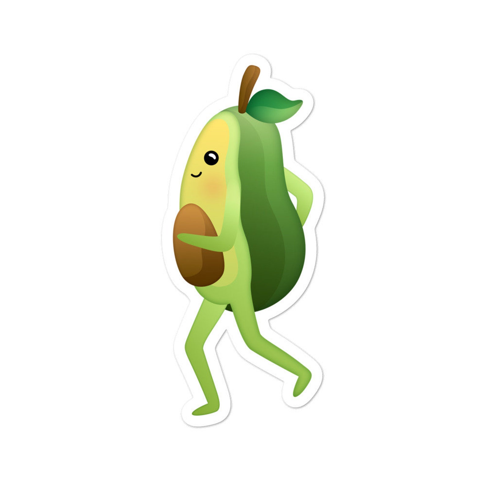 Running Avocado Sticker - Etsy