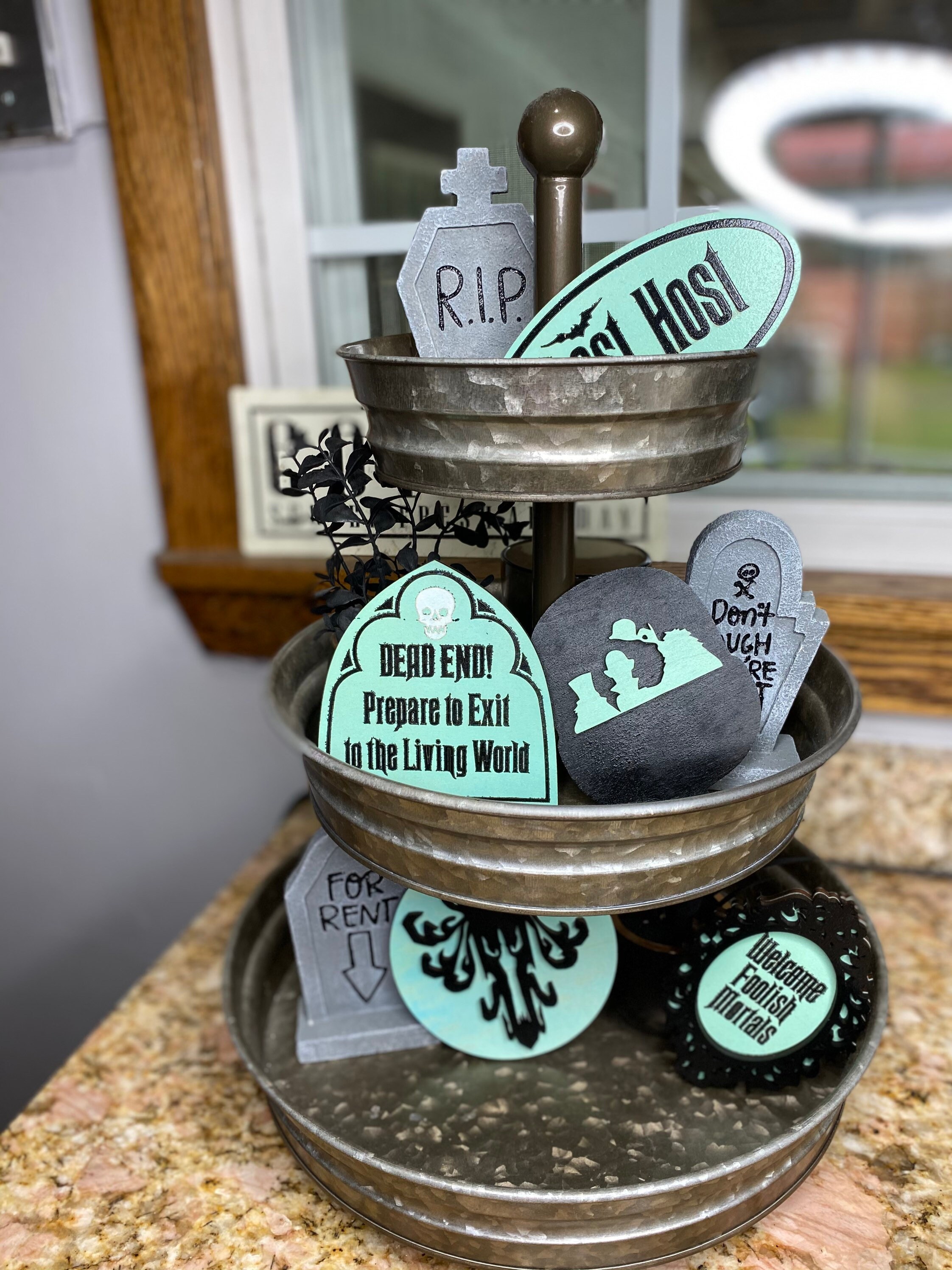 Ghost Tiered Tray Signs - Etsy