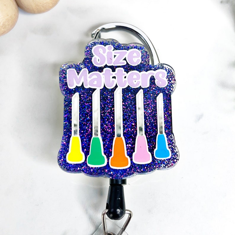 Size Matters Badge Reel Nurse Badge Reel Health Care Badge - Etsy