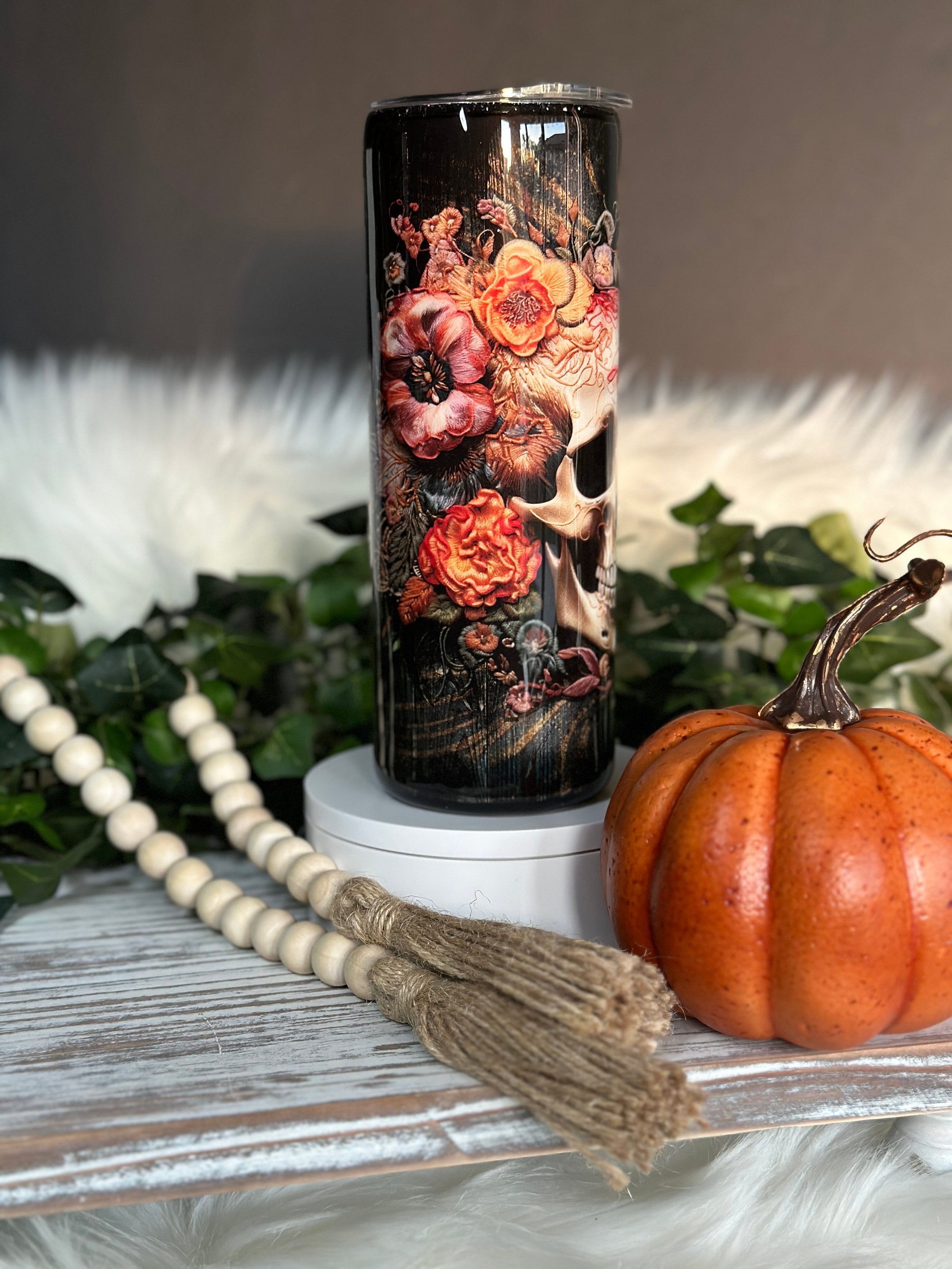 Dia De Los Muertos Inspired Double-walled 20 Oz. Tumbler With - Etsy
