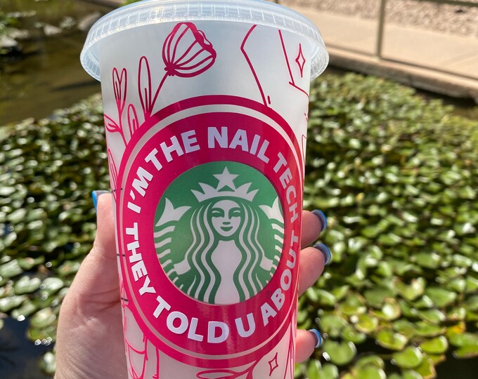 Nail Tech Starbucks Cup. Nail Appreciation Gift. Nail Tech Gift. - Etsy