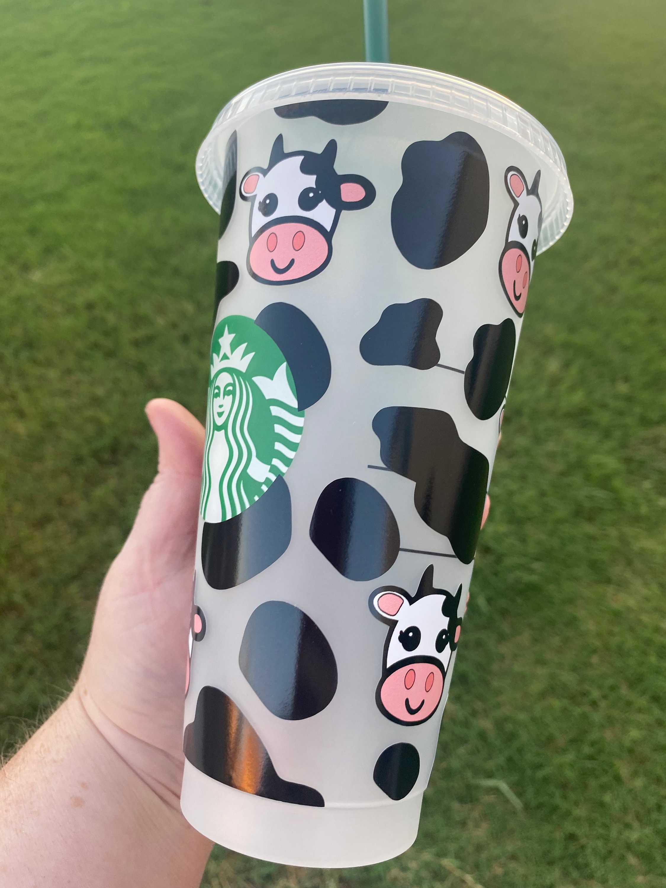 Cow Print Starbucks Cup Tumbler - Etsy