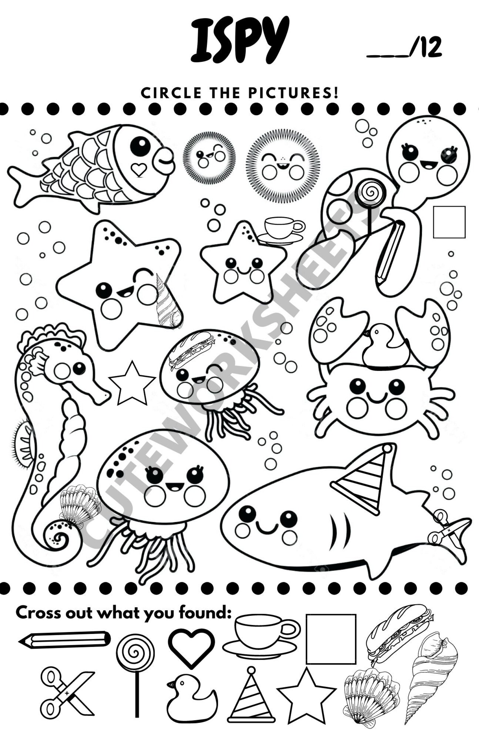 Hojas de trabajo imprimibles ISPY!! buscar y encontrar actividades ...