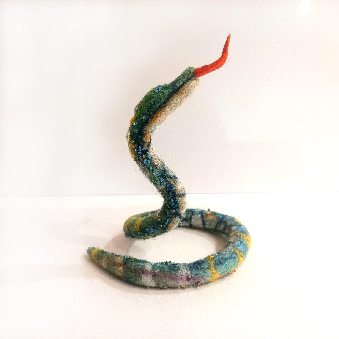 Snake Felt Snake Year of the Green Snake Felt Animals Gift for Year ...