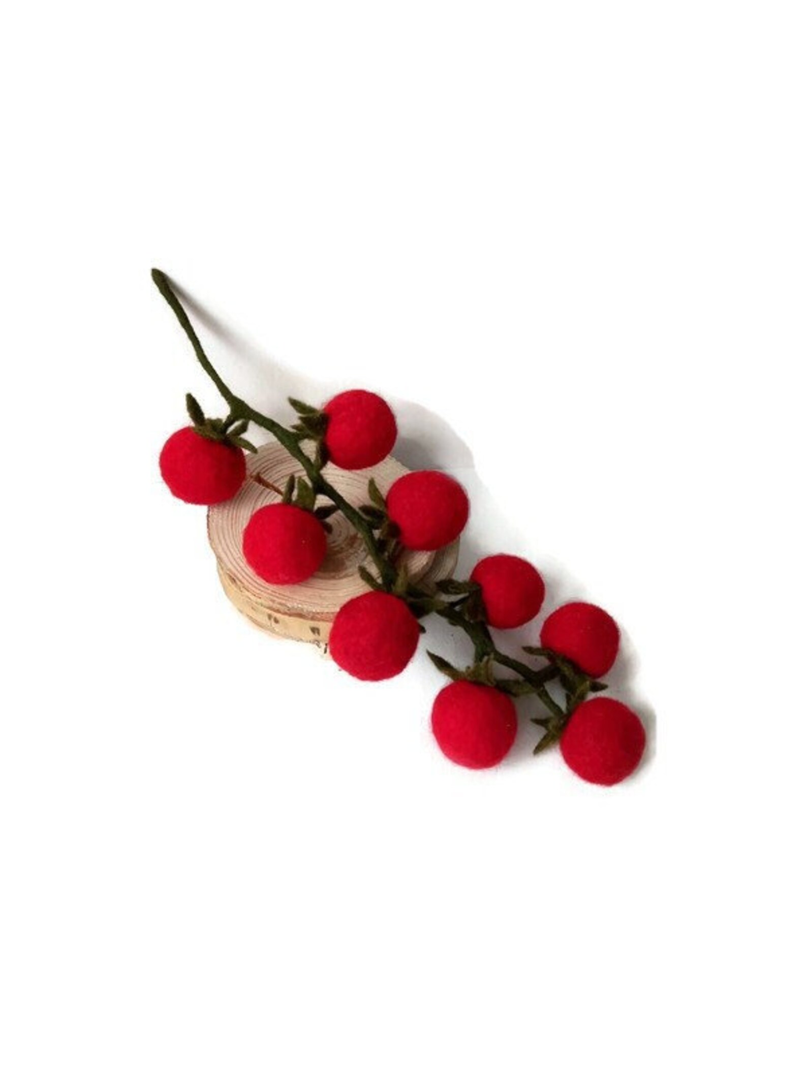 Felt Vegetable Felt Tomatoes Cherry Felt Toy Kitchen Decor Table Decor ...