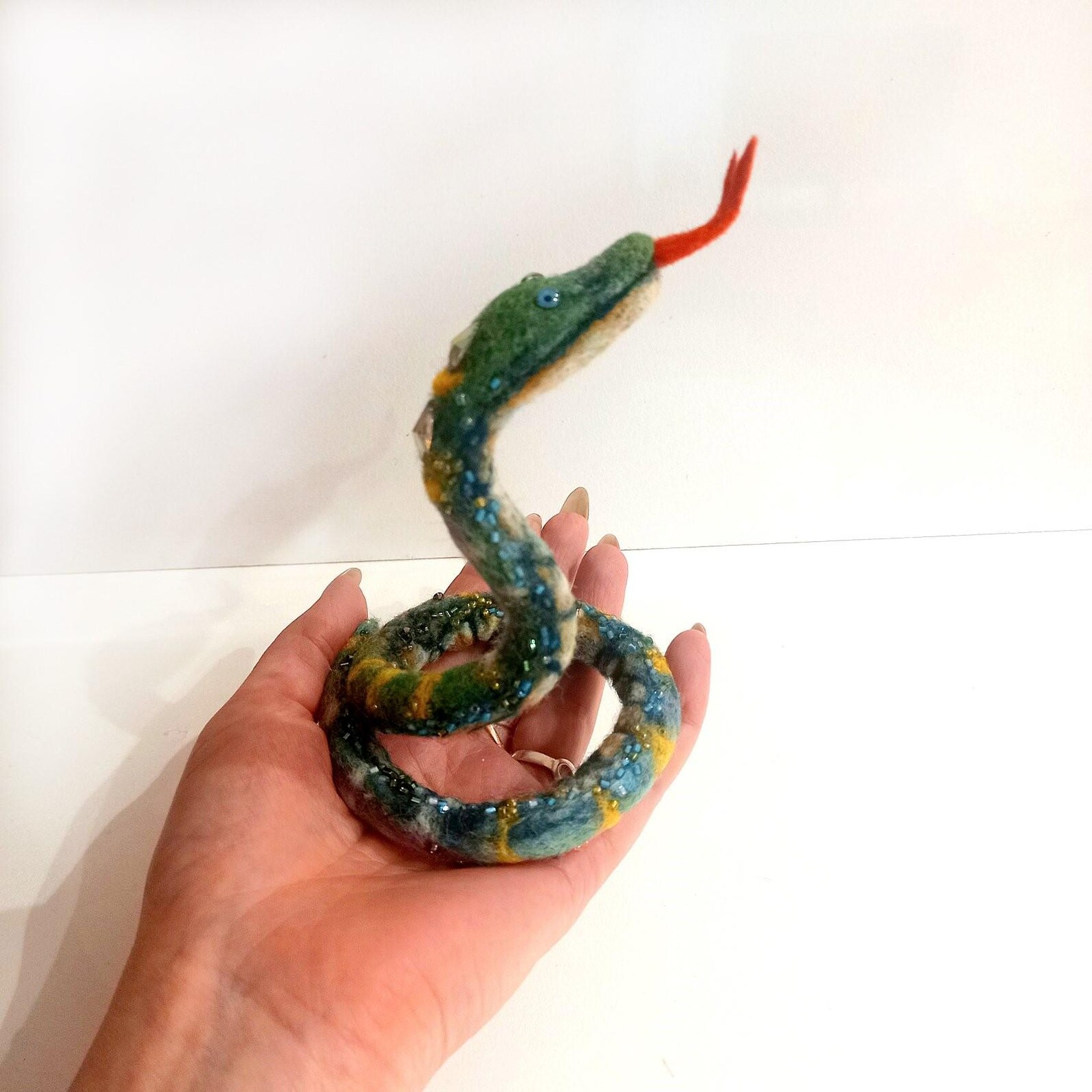 Snake Felt Snake Year of the Green Snake Felt Animals Gift for Year ...