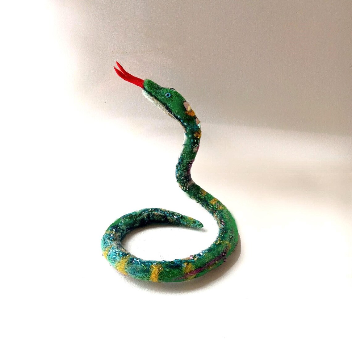 Snake Felt Snake Year of the Green Snake Felt Animals Gift for Year ...