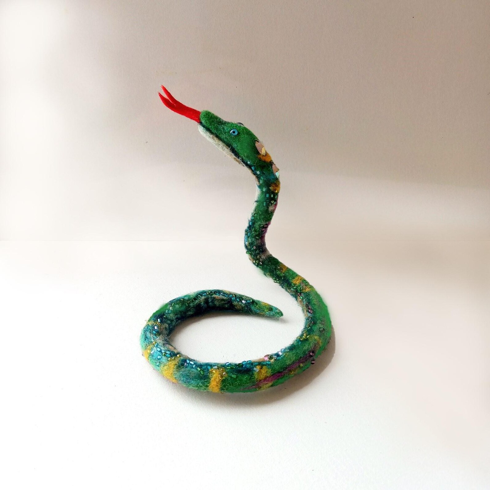 Snake Felt Snake Year of the Green Snake Felt Animals Gift for Year ...