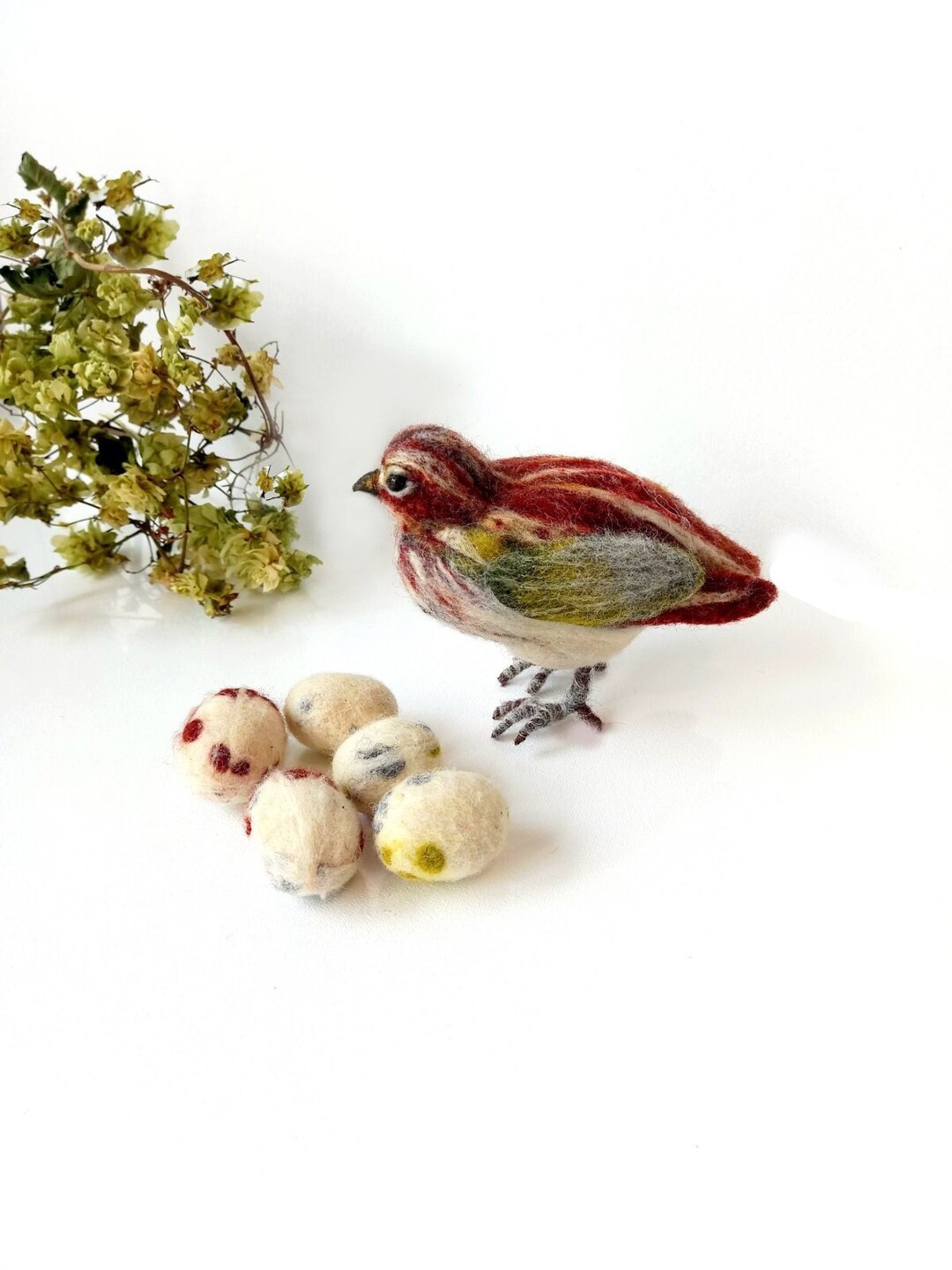 Easter Decor Felted Bird Felted Wool Bird Songbird Ornament Bird Lover ...