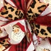 Christmas Wreath Bow Leopard Santa Bow - Etsy