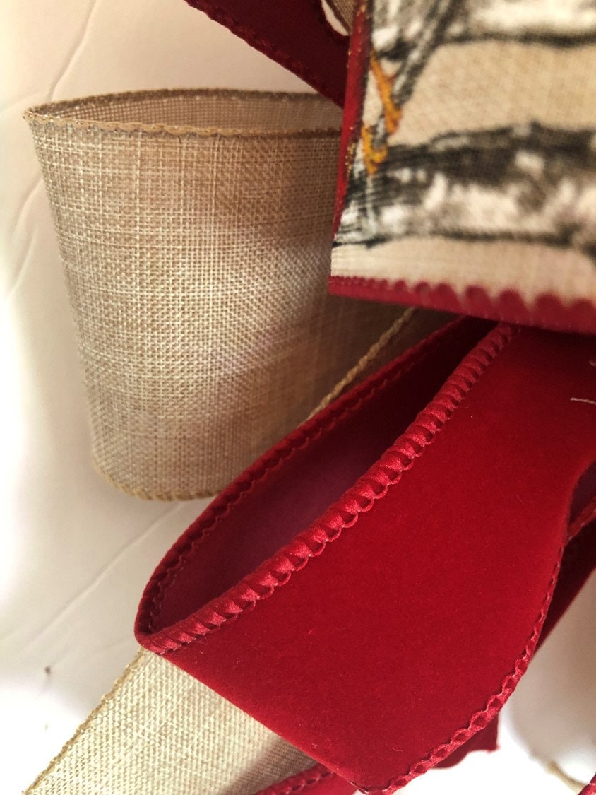 Christmas Bow Cardinal Woodland Wreath Lantern Bow - Etsy