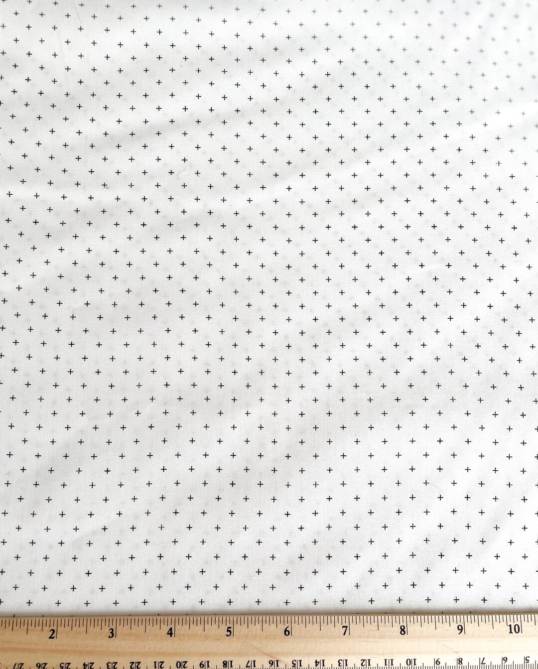 White Plus Sign Fabric Fabric by the Half Yard - Etsy