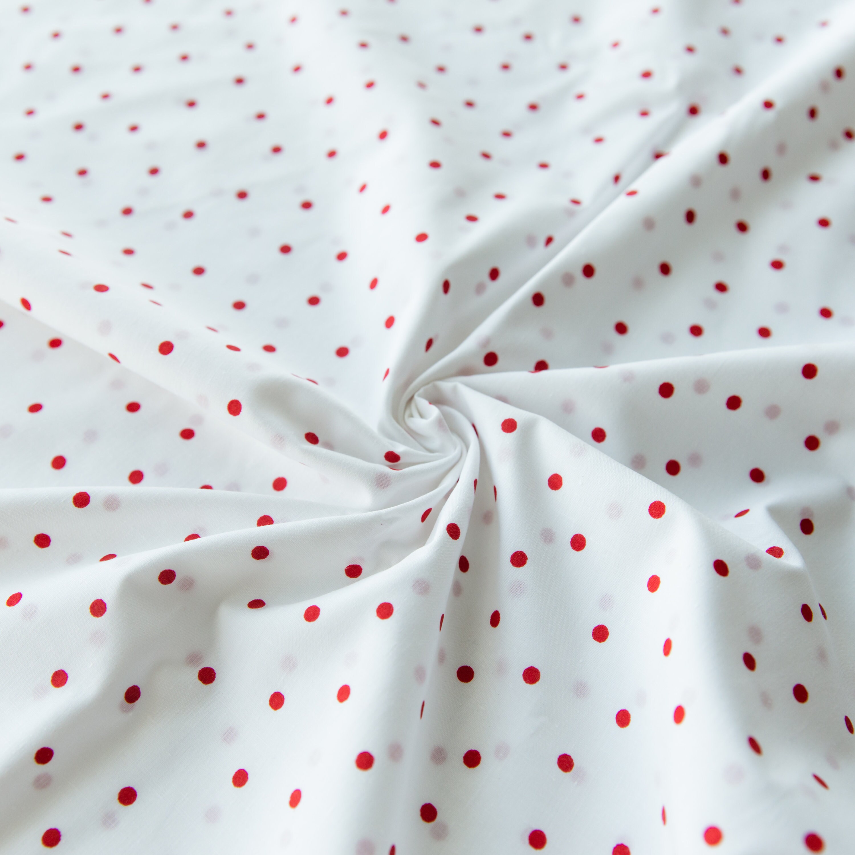 Red Scattered Polka Dot Fabric Fabric by the Half Yard - Etsy UK