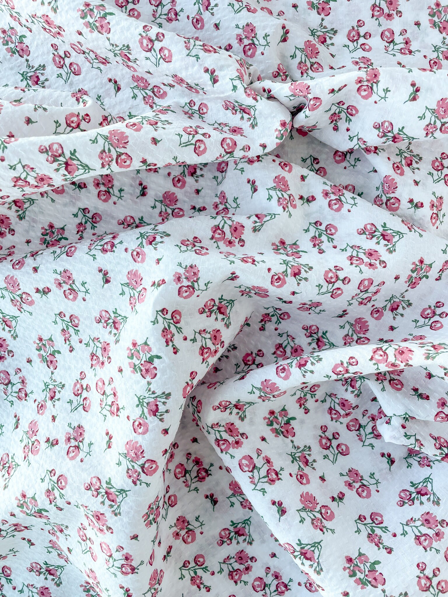 Pink Floral Chiffon Fabric by the Half Yard - Etsy