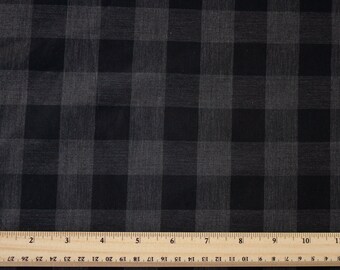 Black Plaid Fabric | Etsy