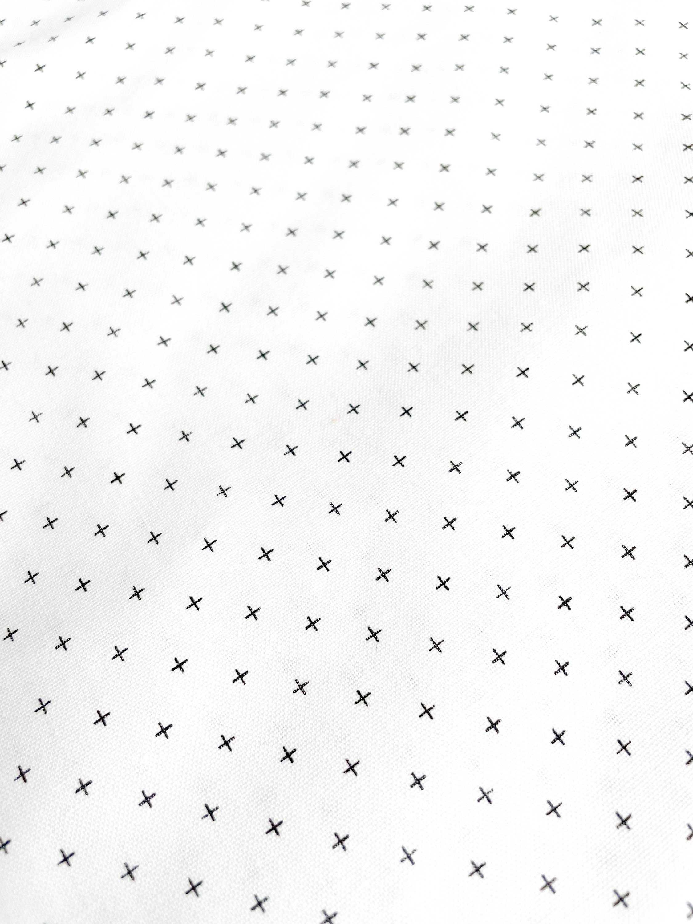 White Plus Sign Fabric Fabric by the Half Yard - Etsy