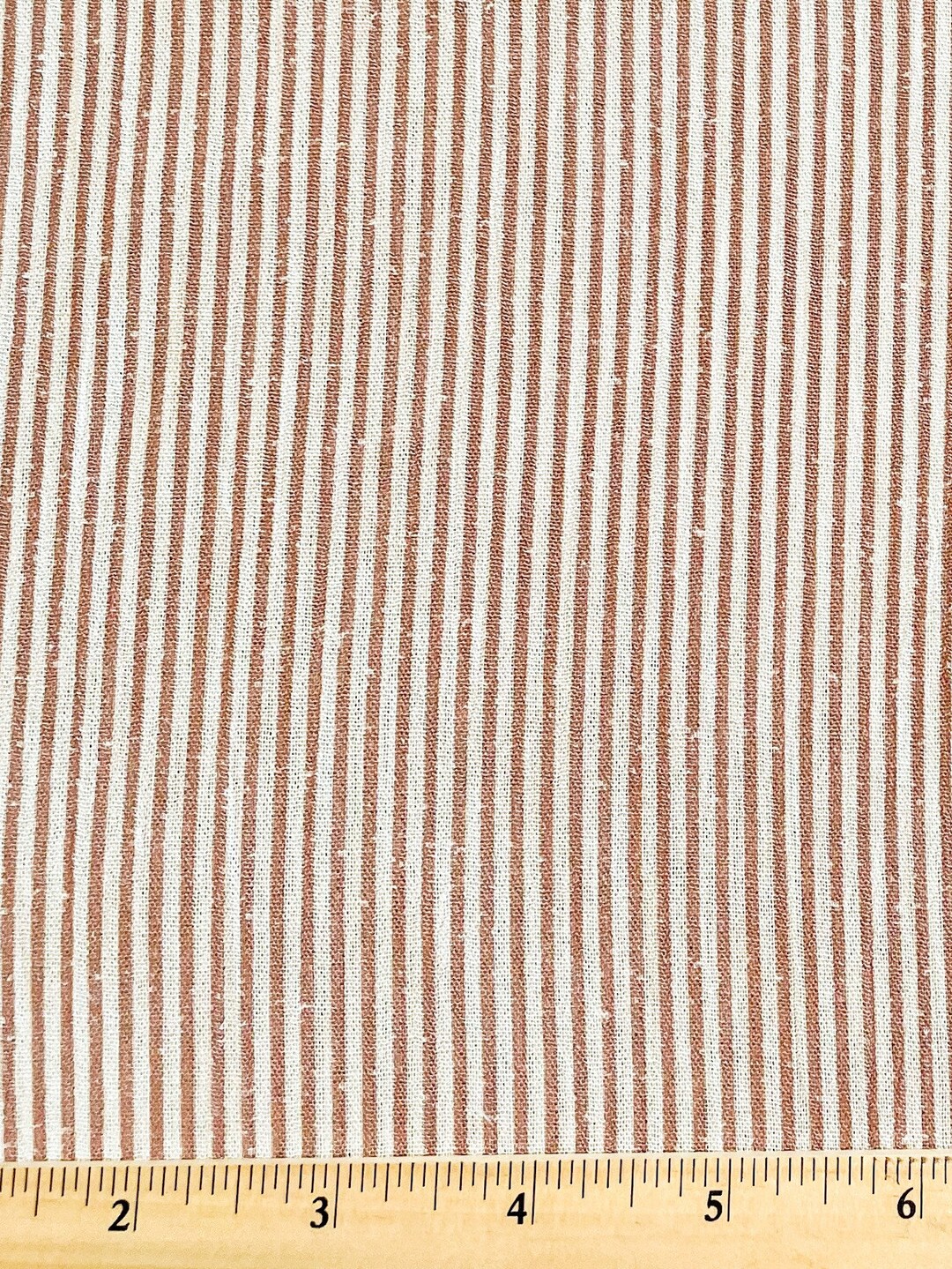 Mauve Stripe Fabric by the Half Yard - Etsy