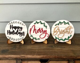 Mini Christmas Signs | Etsy
